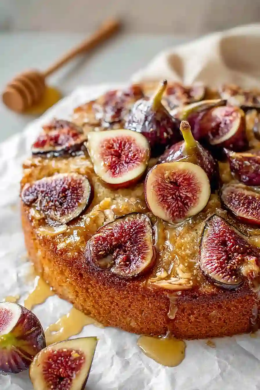 Buttery Upside Down Almond Fig Cake - Alrightwithme