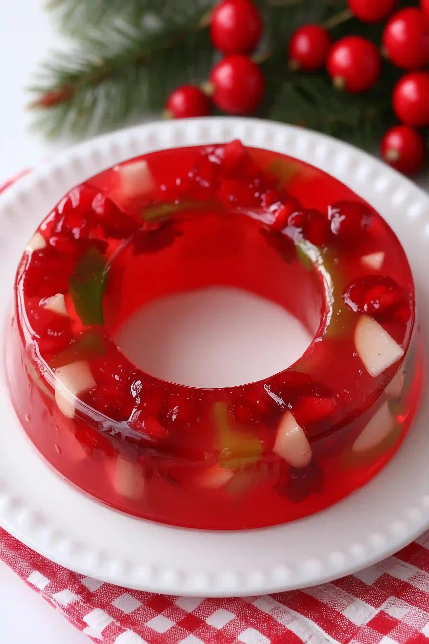 Festive Red Hot Jello Salad - Alrightwithme