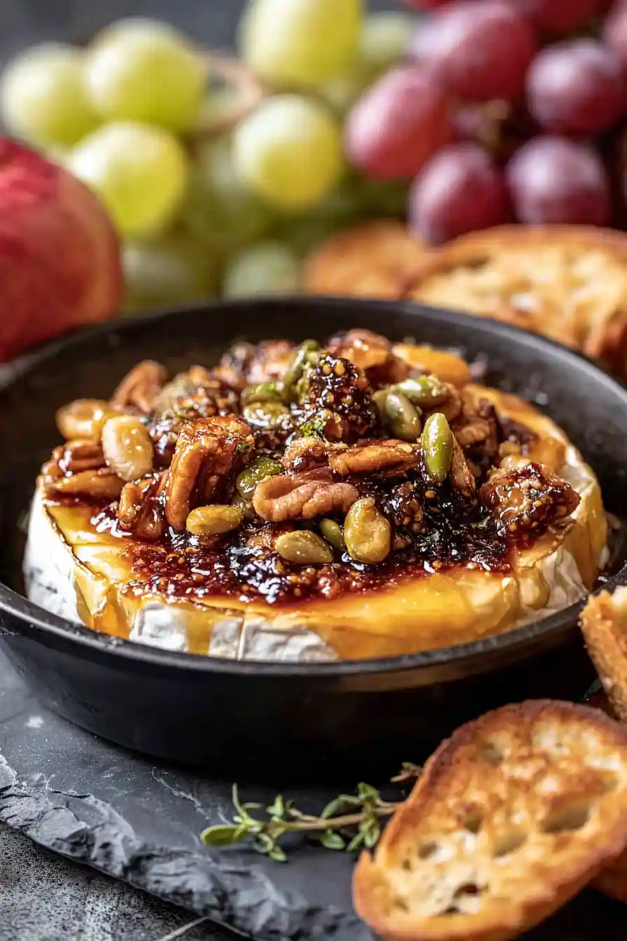 Gooey Baked Brie with Fig Jam - Alrightwithme