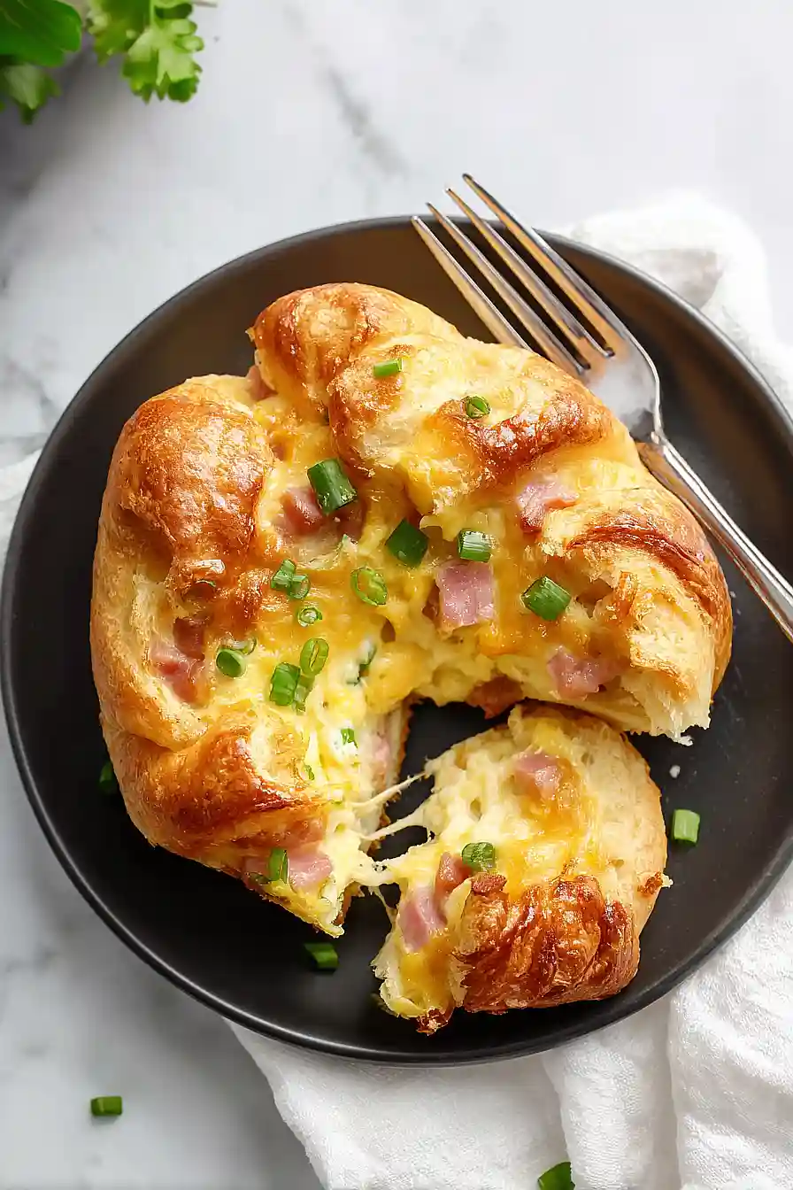 Classic Ham and Cheese Crescent Roll Breakfast Bake