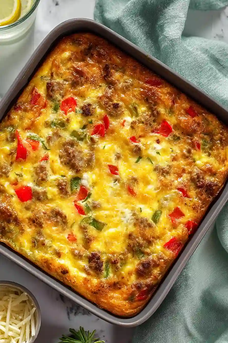 Best Crustless Sausage and Pepper Quiche