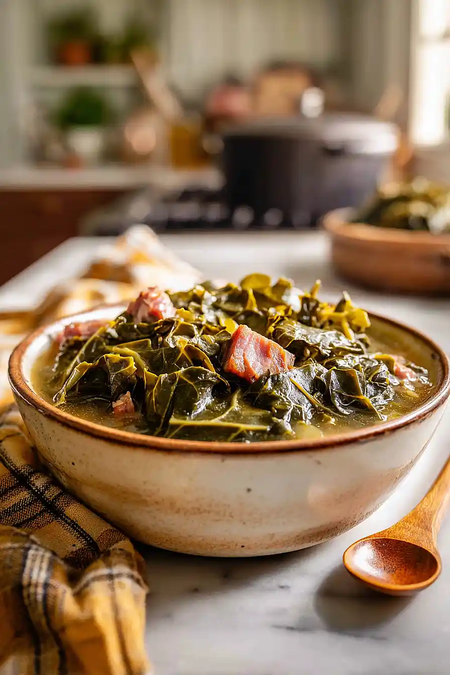 Homemade Instant Pot Collard Greens with Ham Hock - Alrightwithme