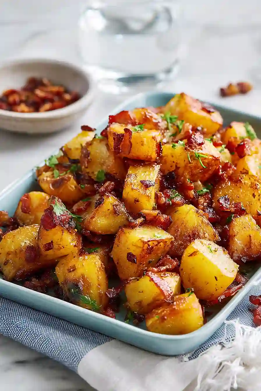 Delicious Roasted Potatoes with Honey and Bacon - Alrightwithme